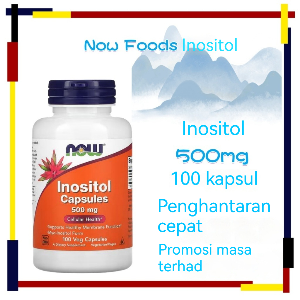 USA Now Foods, Inositol Capsules 500 mg, 100 Veg Capsules | Shopee Malaysia