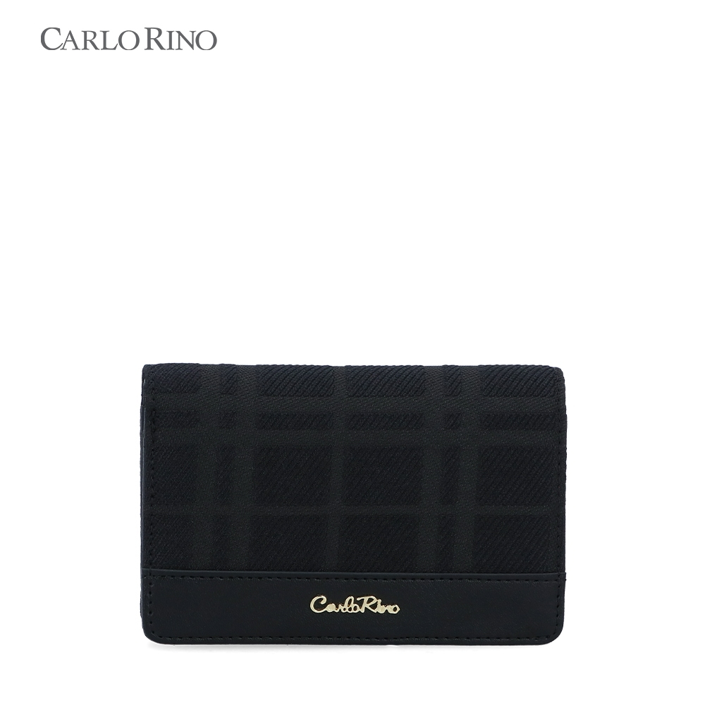 Carlo Rino CR Brushed Plaid 2-Fold Wallet - Black | Shopee Malaysia