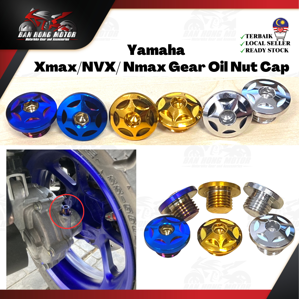 💫🇹🇭Stainless Steel Gear Oil Skru Nut Penutup Minyak XMAX NMAX NVX ADV ...