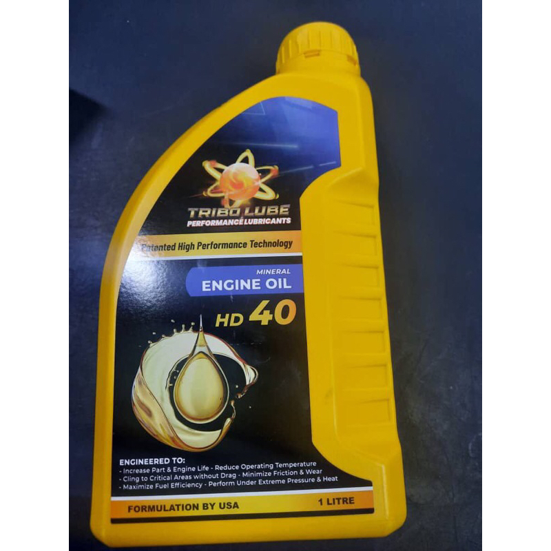 Tribo Lube Engine Oil HD 40 1L | Shopee Malaysia