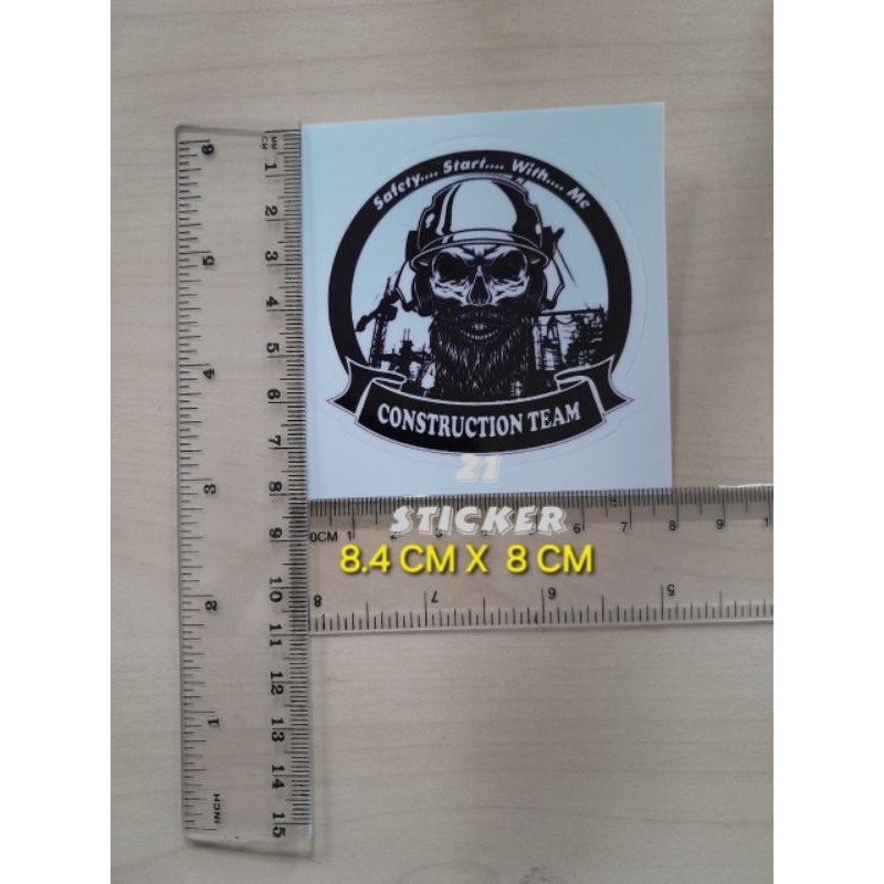 STICKER SAFETY OIL& GAS TEAM/ CONSTRUCTION TEAM | Shopee Malaysia