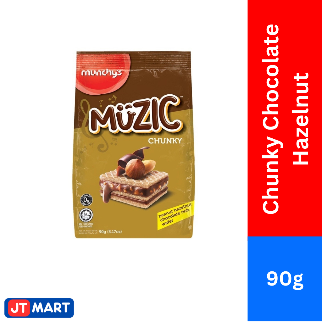 Munchy's Muzic Wafer - Chunky Chocolate Hazelnut (90g) | Shopee Malaysia