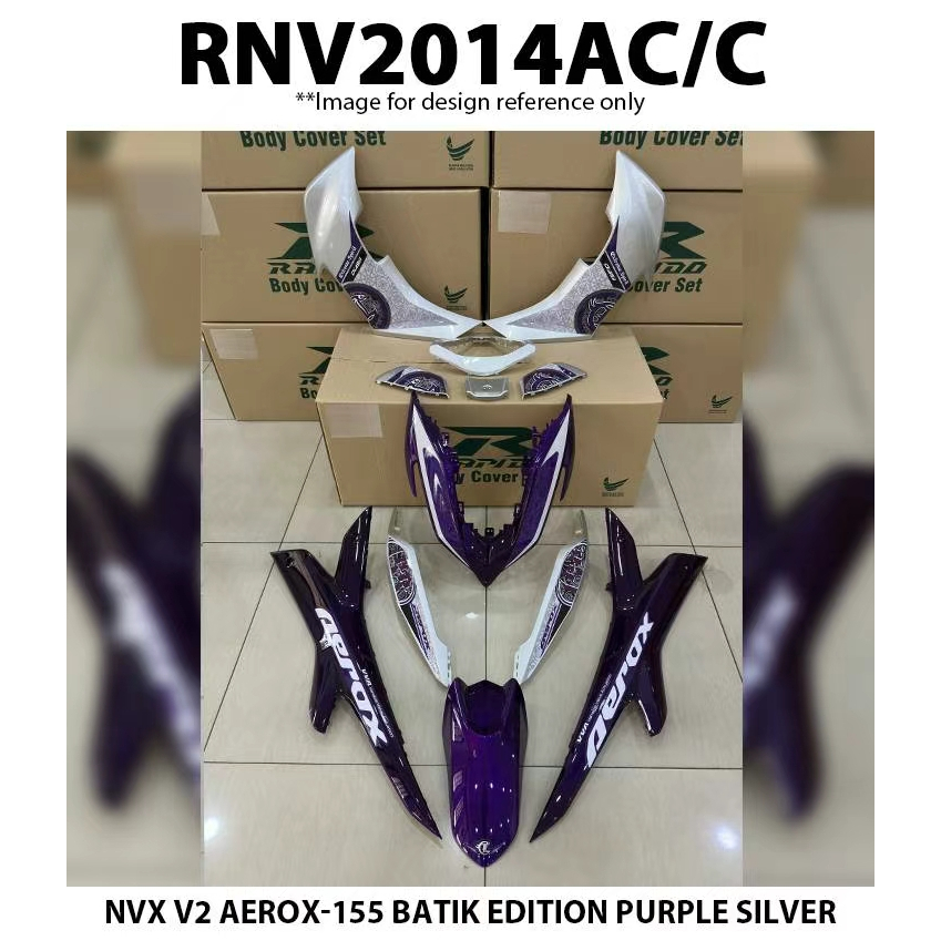 Body Cover Set Rapido NVX V2 Yamaha Aerox-155 Batik Edition Blue Red ...