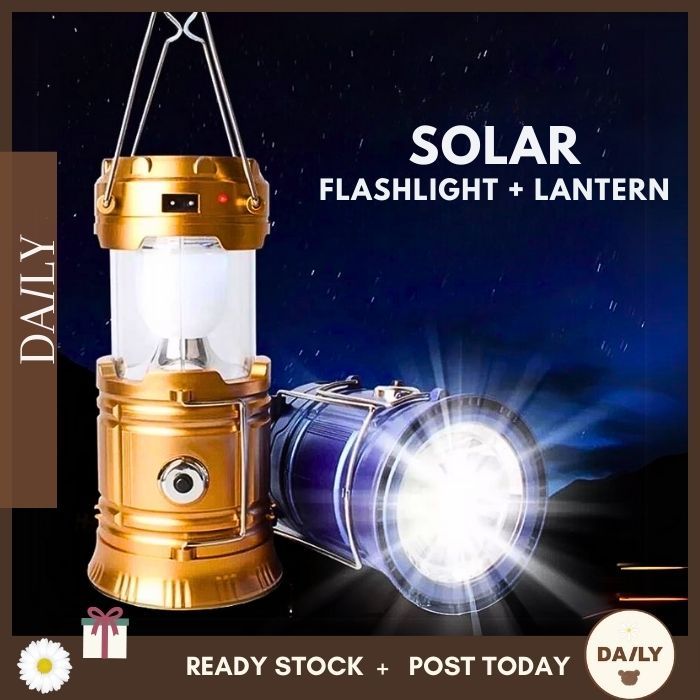 🐻Daily🐻Camp Light Torch Light Hang Hold Solar Charge USB Charge Tent ...