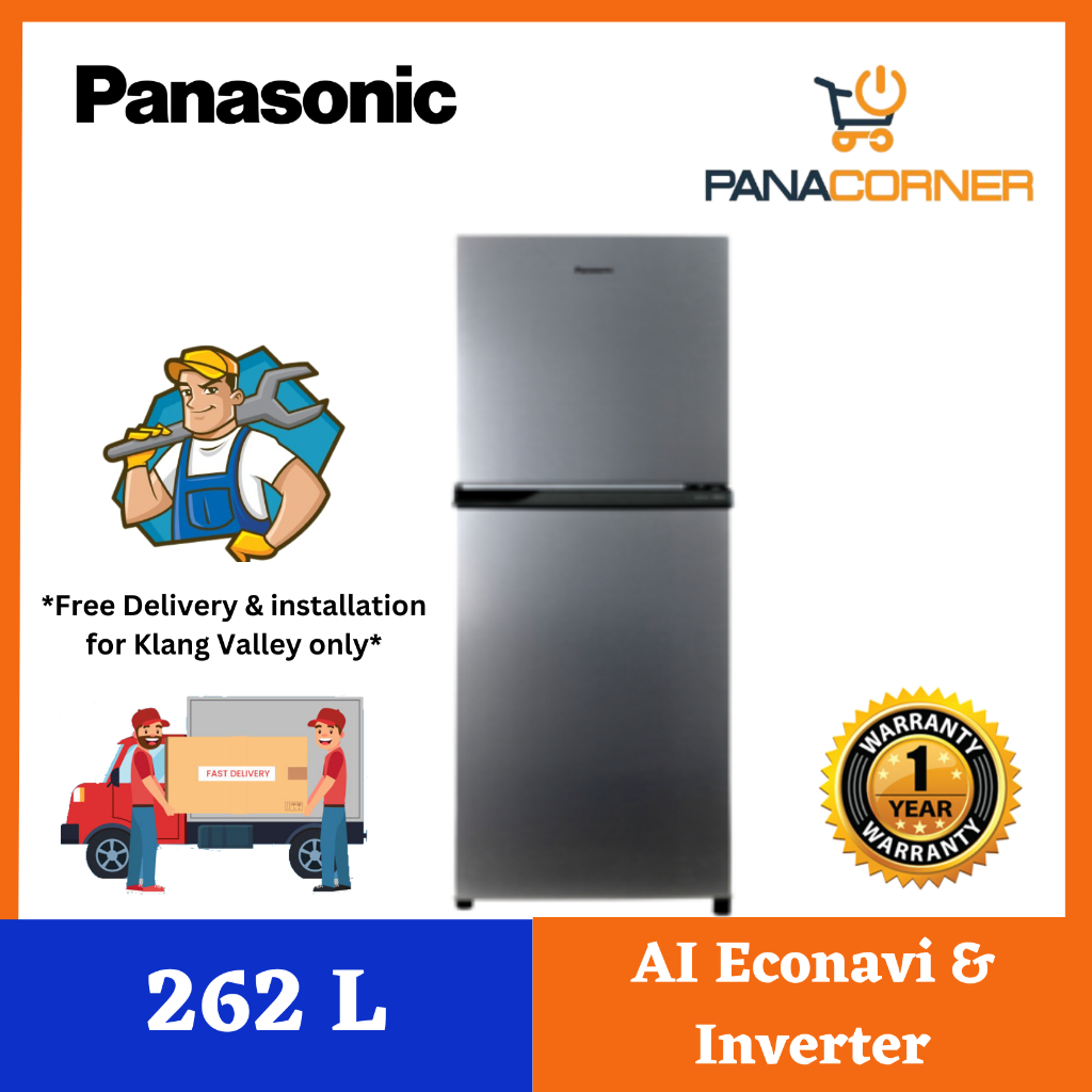 (FREE SHIPPING KL&SEL ONLY) Panasonic 262L Inverter Energy Saving 2 ...