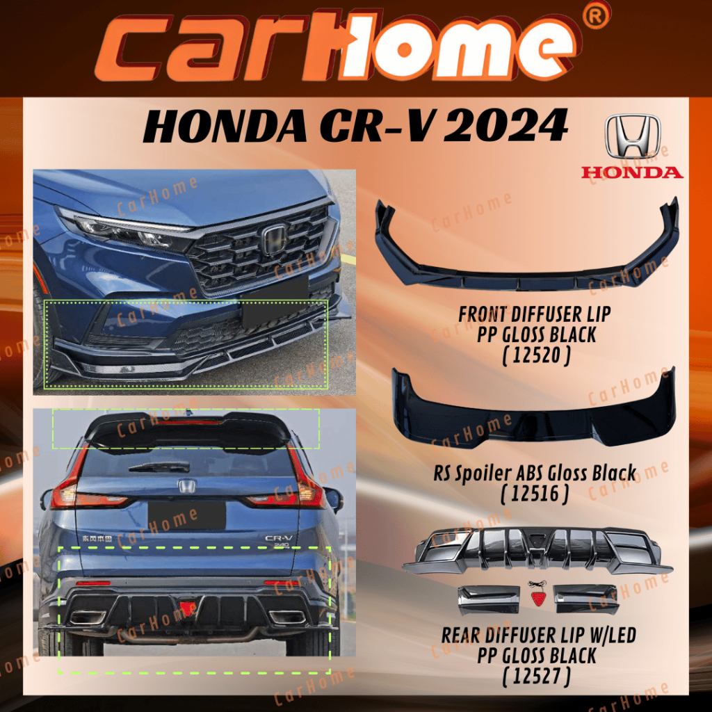 HONDA CR-V 2024 RS DIFFUSER LIP BODYKIT SPOILER WITH PAINT FRONT ...