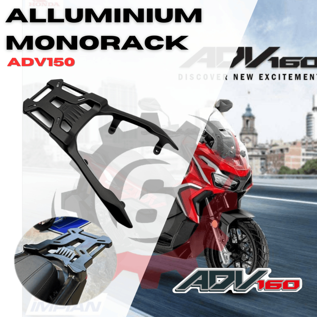 CNC PREMIUM HEAVY DUTY ALLOY LUGGAGE CARRIER MONORACK HONDA ADV160 ...