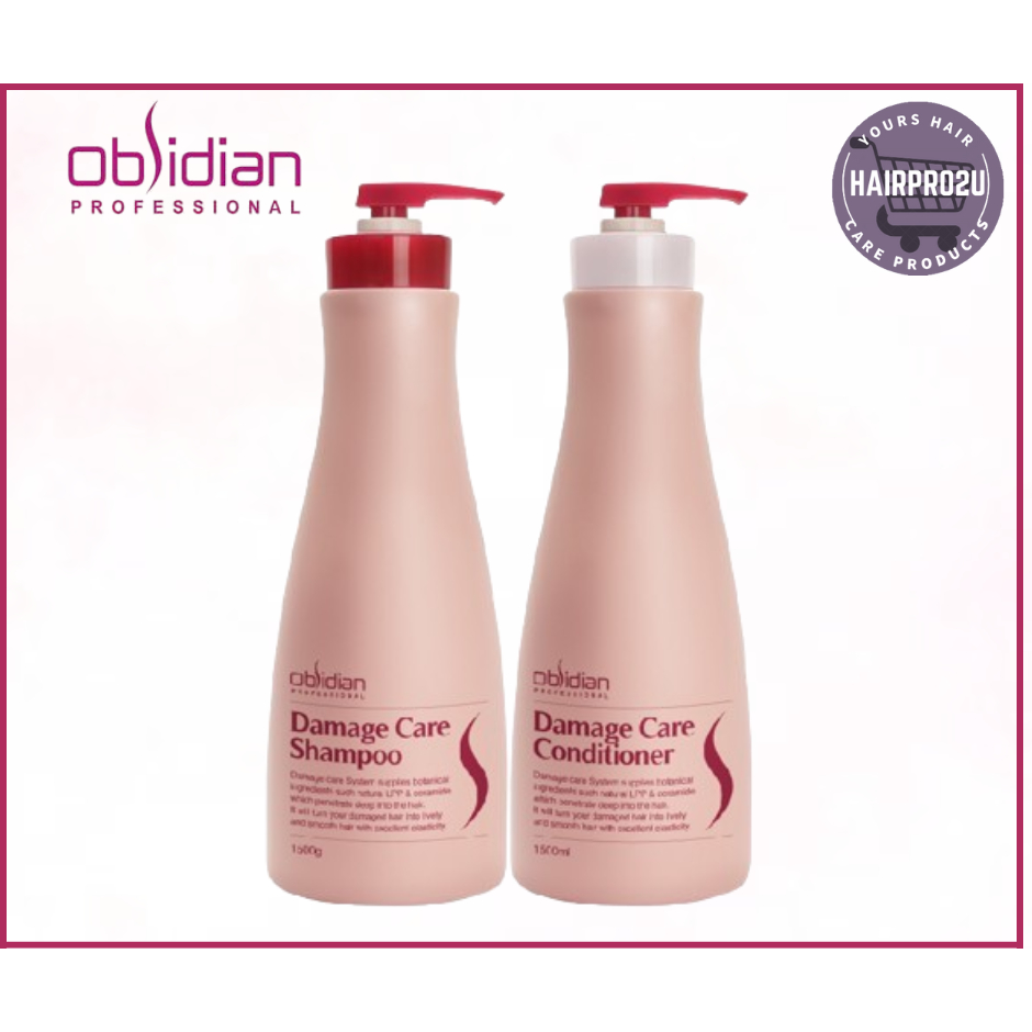 OBSIDIAN DAMAGE CARE SHAMPOO & CONDITIONER 1000ML | Shopee Malaysia