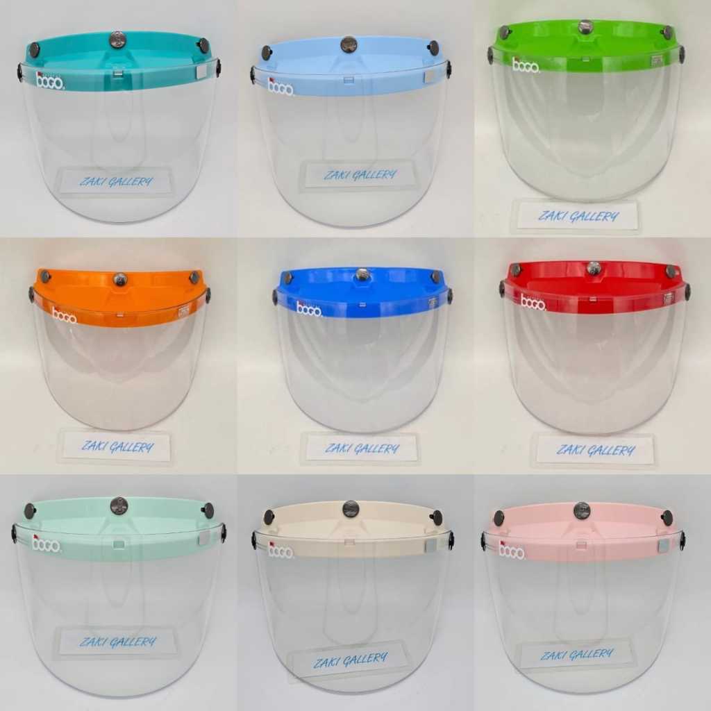 BOGO Visor Helmet 3 Button MHR,MS88,SGV,MAGNUM Topi Motor Cermin BOGO ...