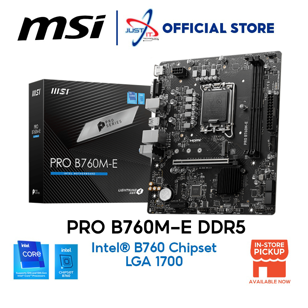 MSI PRO B760M-E D5 / DDR5 LGA1700 GAMING MOTHERBOARD COMBO INTEL I5 ...