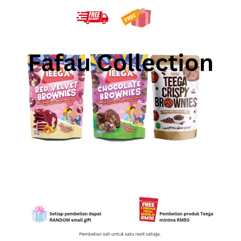 [ FREE GIFT 🎁 ] TEEGA CRISPY BROWNIES | KEREPEK BROWNIES | BROWNIES ...