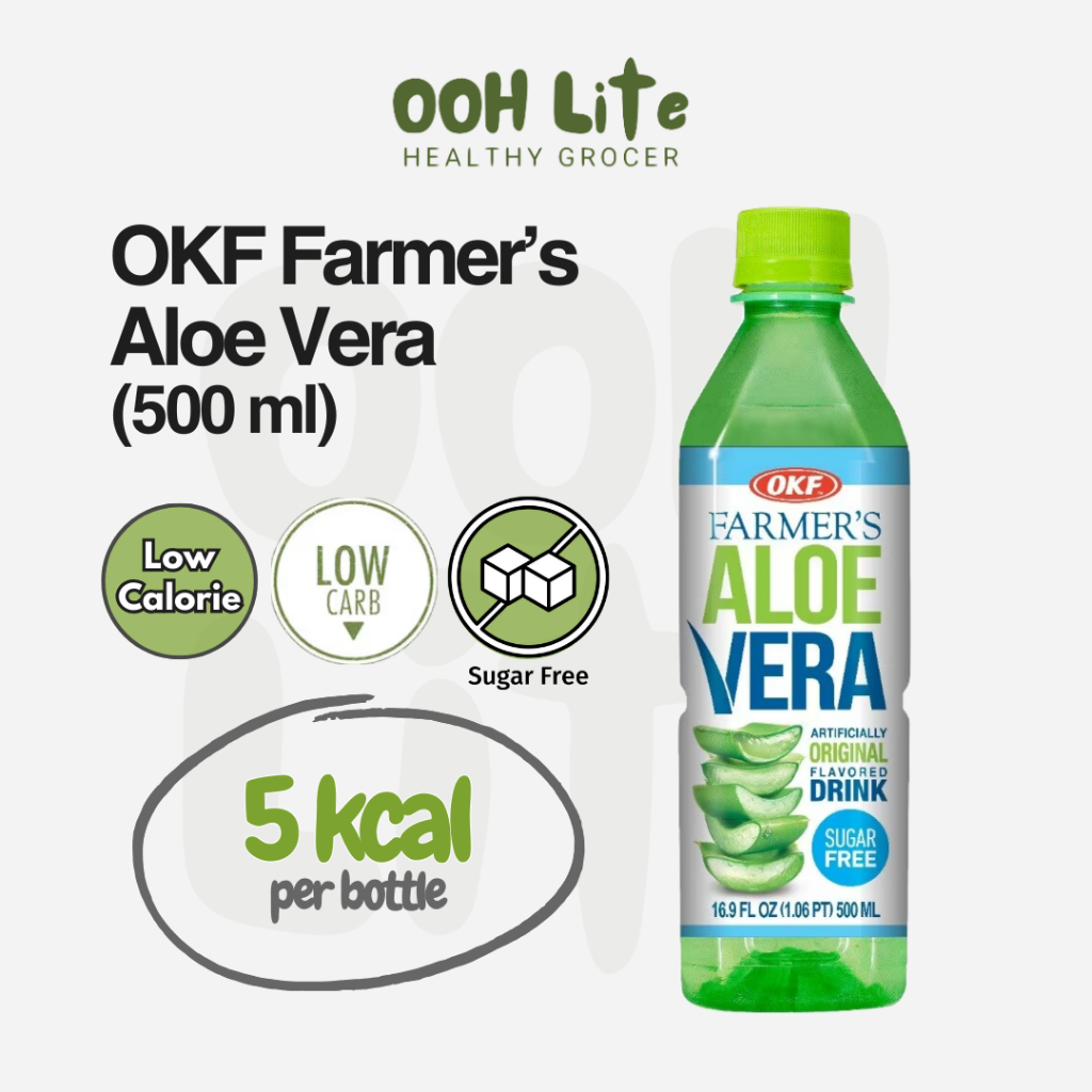 [Low Calorie] OKF Farmer's Aloe Vera Sugar Free 500ml - Zero Sugar, Weight Management, Healthy ...