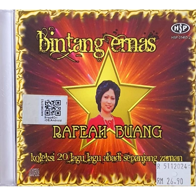 CD Lagu Rafeah Buang Koleksi 20 Lagu Lagu Abadi Sepanjang Zaman (2 Disc ...