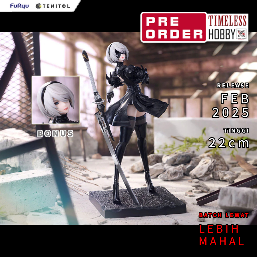 FURYU 2B Figure TENITOL NieR Automata YoRHa 正版手办模型尼尔机械纪元尤尔哈二号B型探索 Timeless Hobby | Shopee Malaysia