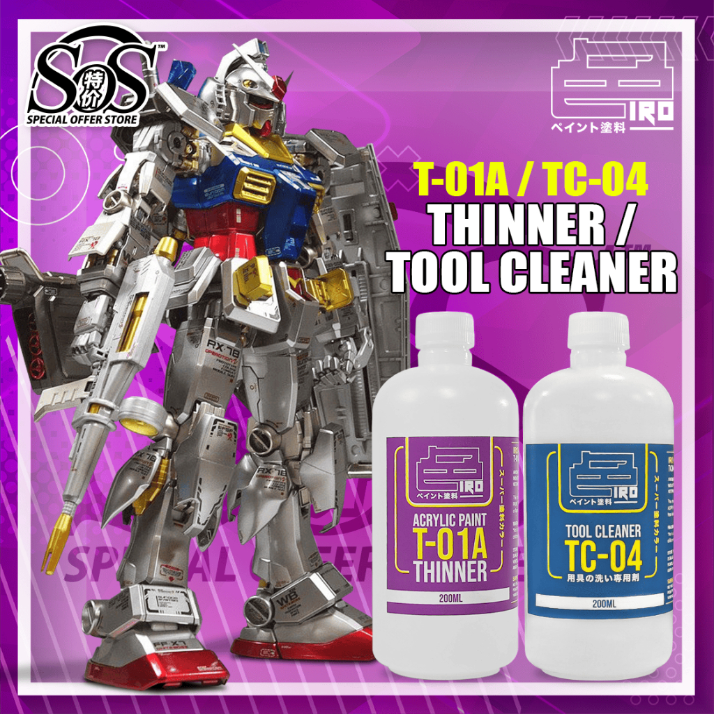 Acrylic Paint 200ml Thinner IRO Paint Solvent Leveling Thinner Cleaner ...