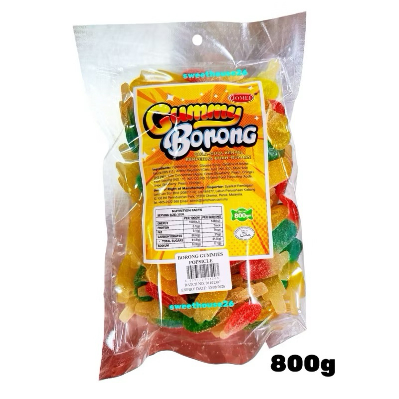 Jomei Gummy Borong Gula gula Candy Mix Fruit Snake/Heart/Popsicle ...