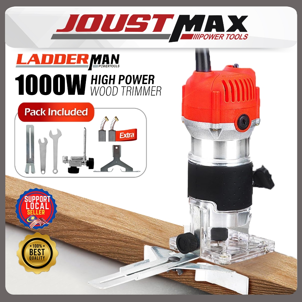 Ladderman 1000W 230V Electric Hand Trimmer Wood Trimmer Router Machine ...