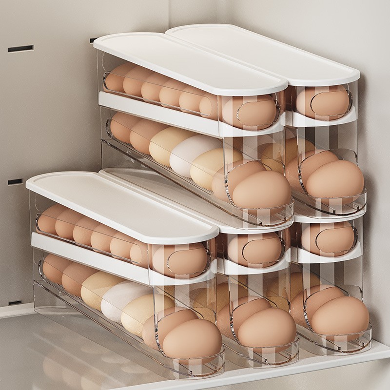 Sliding Egg Container Double Automatic Egg Roller Refrigerator Side ...