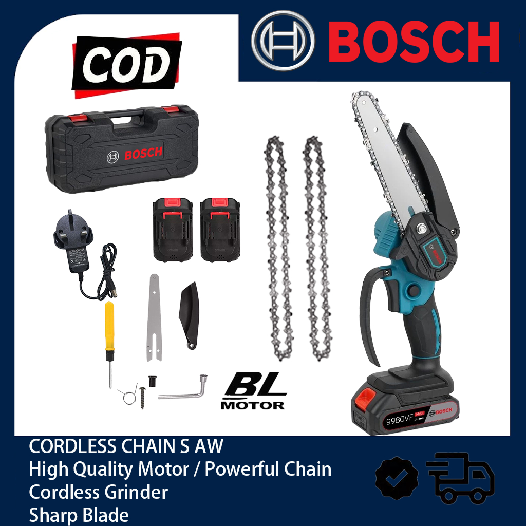 Bosch electric chainsaw cordless electric one-hand saw woodworking ...