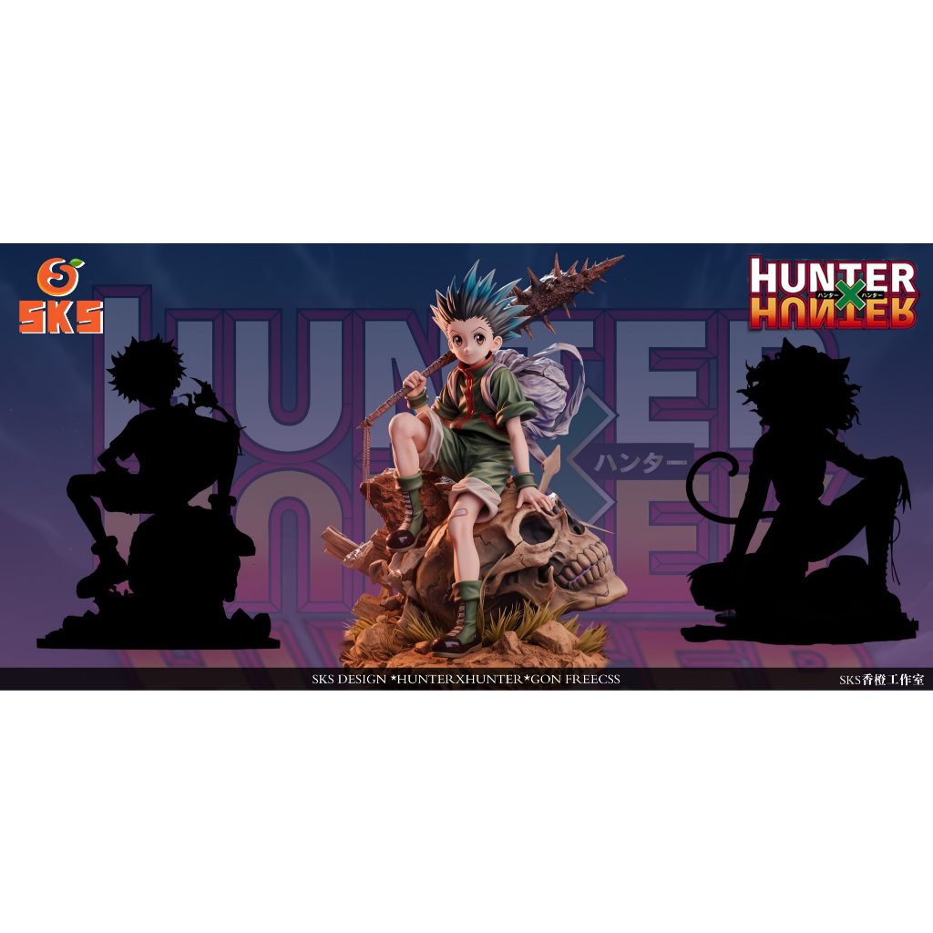 SKS Studio - Gon Freecss Skull Sitting Model Hunter x Hunter Resin ...