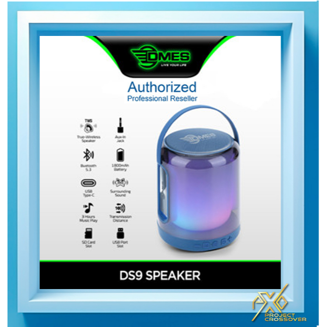 DMES DS9 Wireless V5.3 BT HiFi Bass Stereo Portable Mini Speaker 9D Surround Sound TWS Speaker ...
