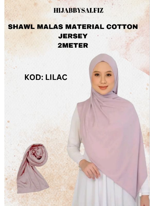 SHAWL MALAS ( SHAWL JERSEY COTTON) | Shopee Malaysia