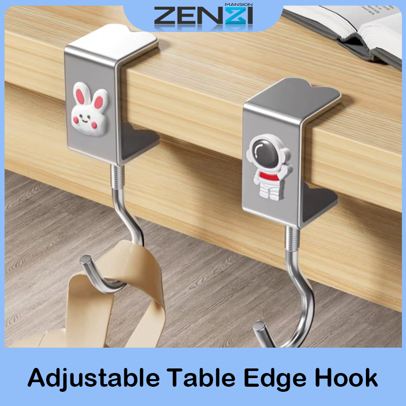 Adjustable Removable Table Edge Storage Hook Office Desktop Hooks ...