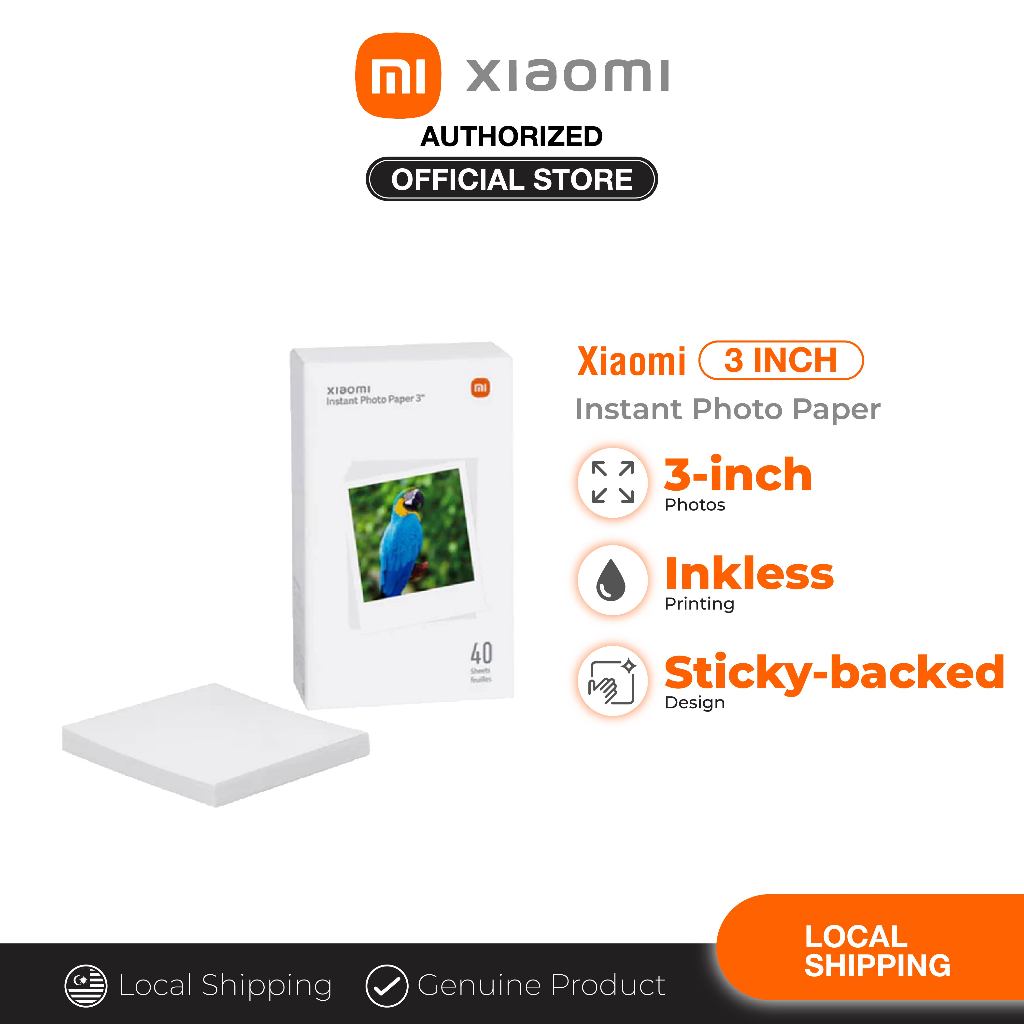Xiaomi Instant Photo Paper for Xiaomi Printer 1S Set 3"/6" adhesive 40 ...