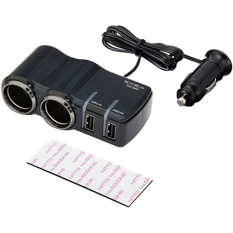 Seikou Sangyo EM-159 Car Accessories Power Supply Extension Socket EXEA Monitor USB Socket 24V ...