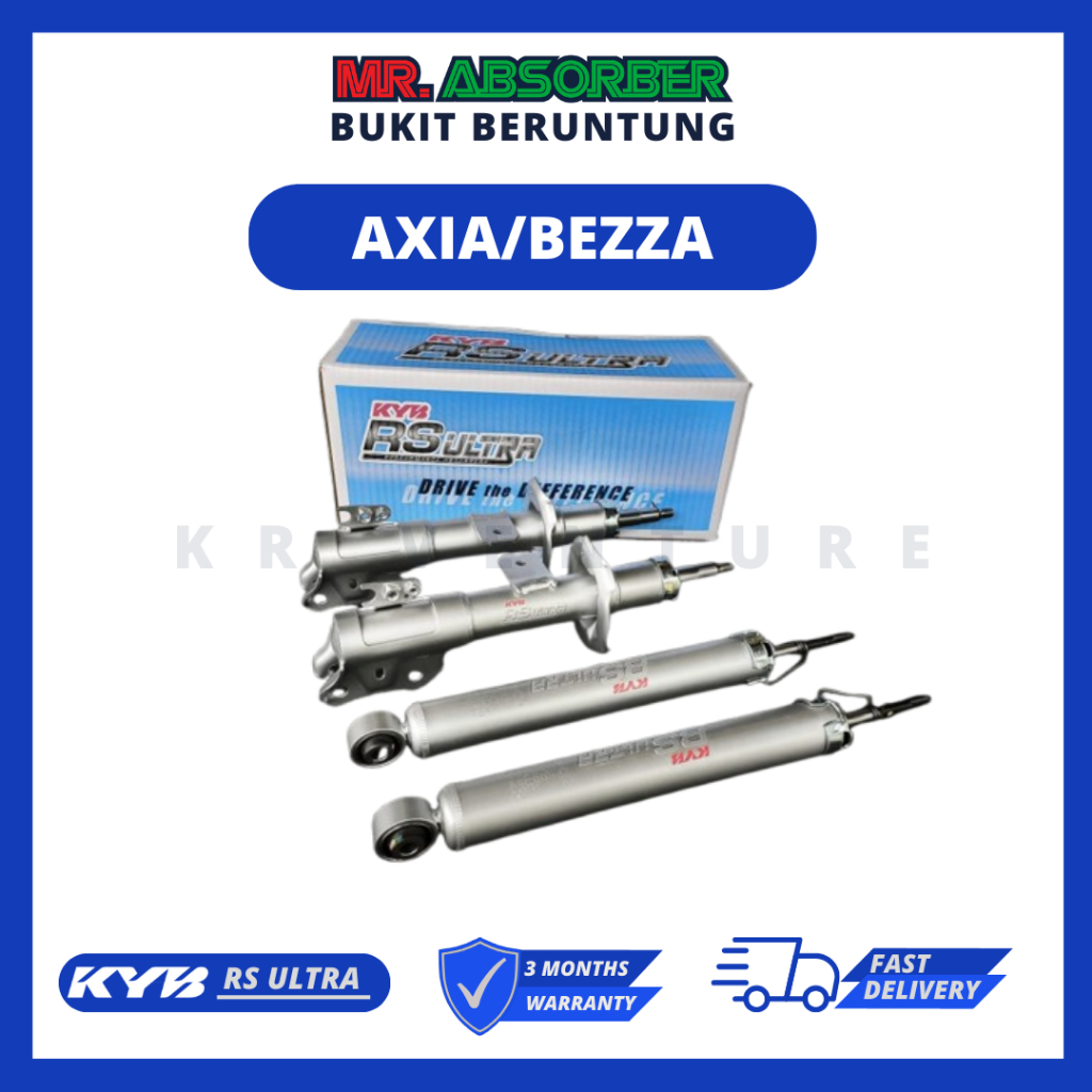 AXIA/BEZZA ABSORBER KYB RS ULTRA ORIGINAL DENGAN WARRANTY | Shopee Malaysia