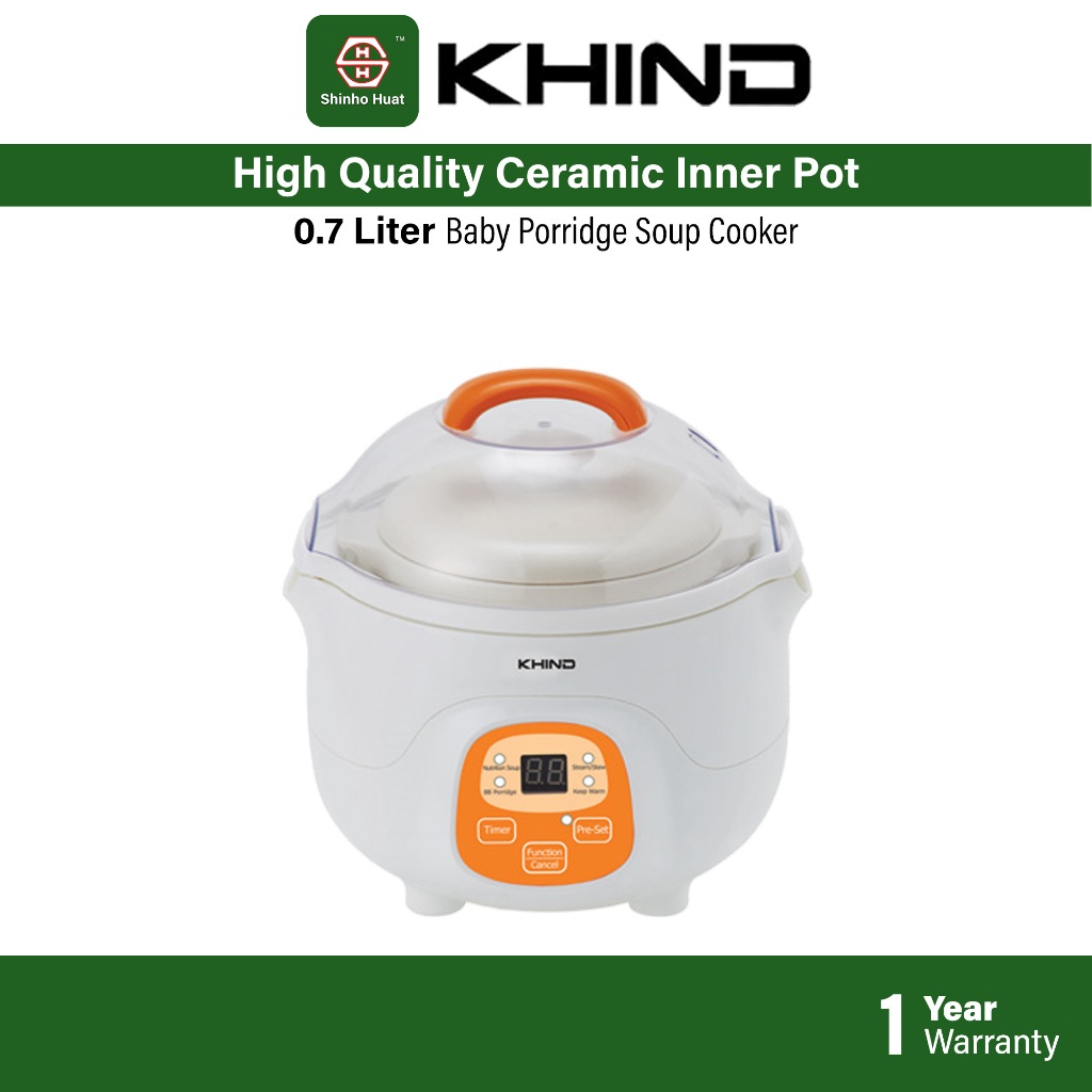 Khind Baby Porridge Cooker Soup Cooker Chawanmushi Cooker Steamer ...