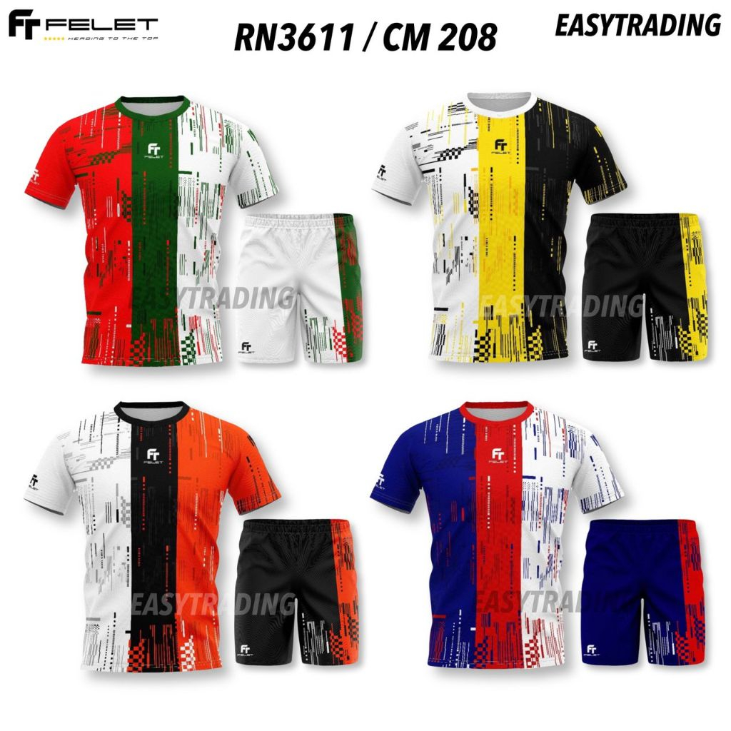 Felet Tournament Round Neck Badminton Jersey RN3611 & CM 208 Pant ( 100 ...