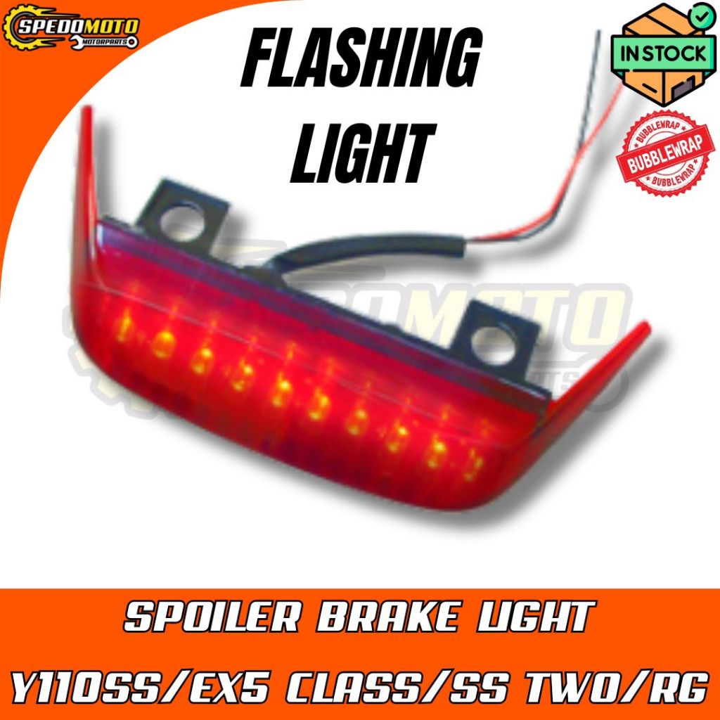 SPOILER BRAKE LIGHT [RED] FLASHING LIGHT YAMAHA Y110SS HONDA EX5 CLASS ...