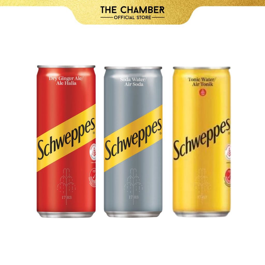 Schweppes - Tonic Water | Dry Ginger Ale | Soda Water (320ml) | Shopee ...