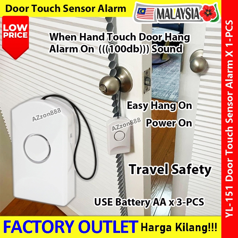 【Alarm】 Door Touch Sensor Alarm Travel Hotel Motel Safety Sensor Alarm ...
