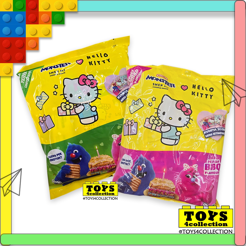 Mamee Monster Hello Kitty Edition Sanrio 8*25g BBQ Chicken Black Pepper ...