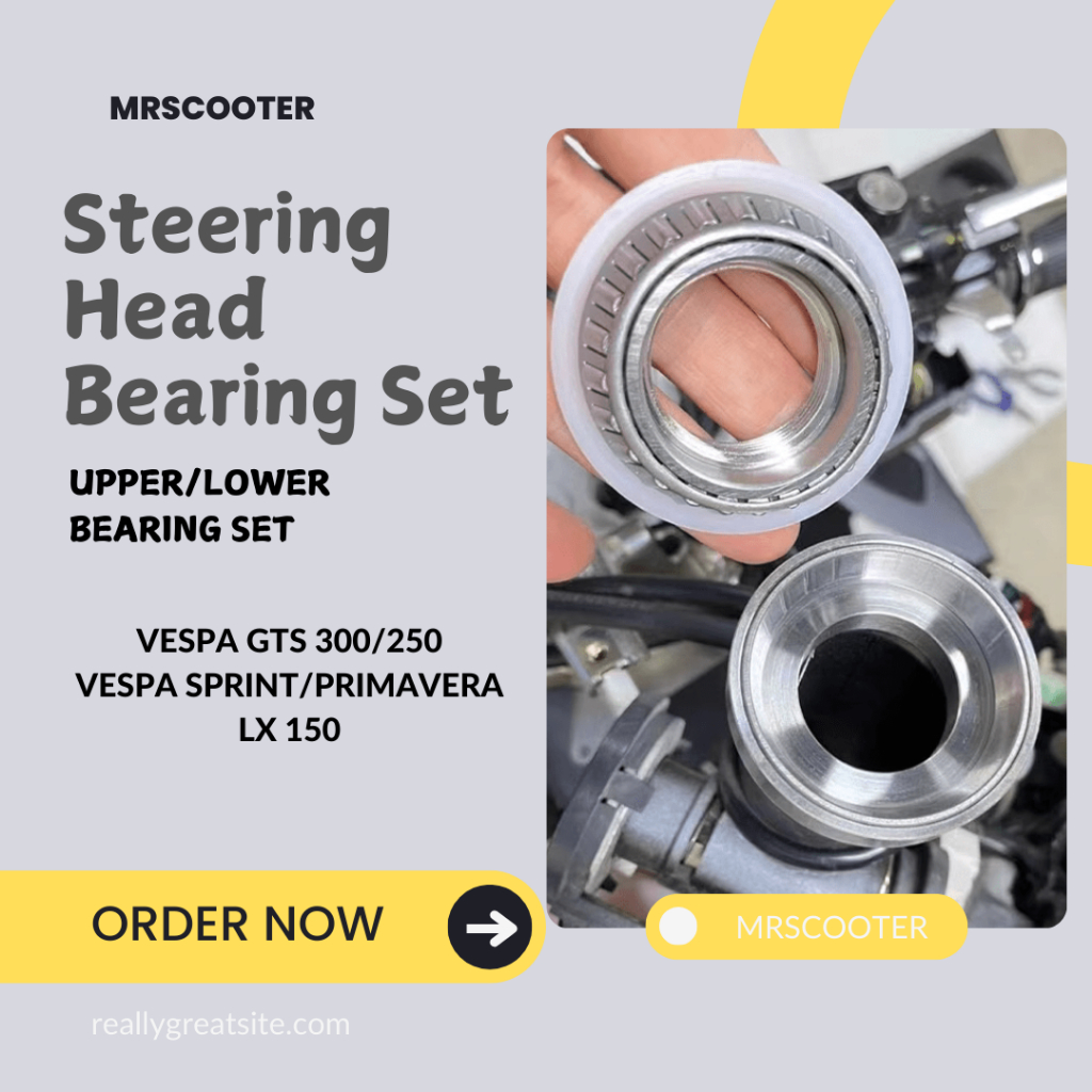Steering Cone Vespa Steering Head Bearing Set Upper/Lower SET - VESPA ...