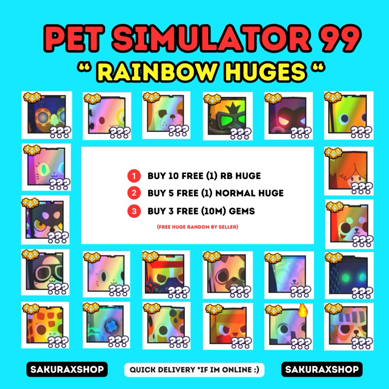 PS99 RAINBOW PET PC Game V1 | Shopee Malaysia