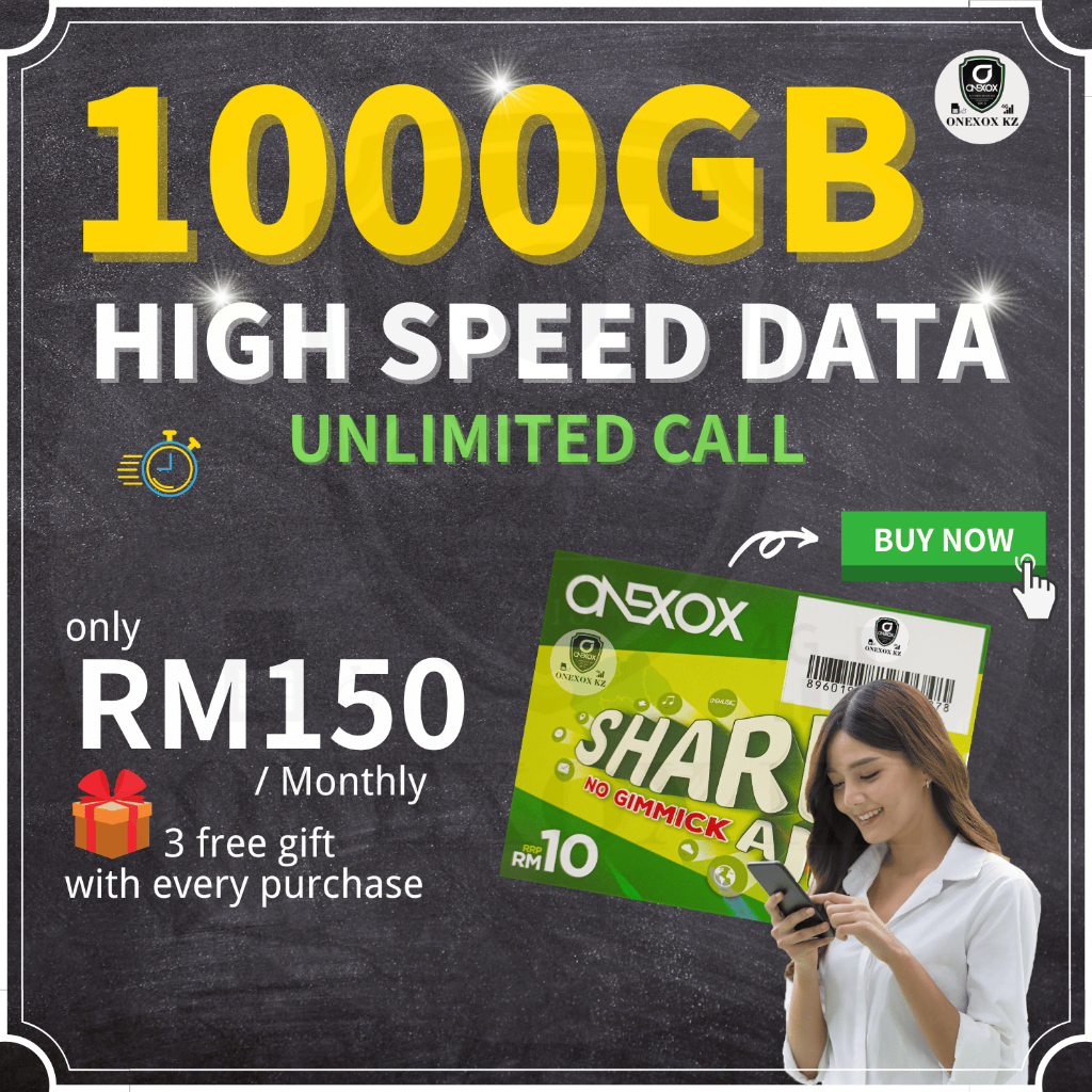 Onexox Simcard Xox Sim Card Black Simcard 1000GB Data Unlimited Call ...
