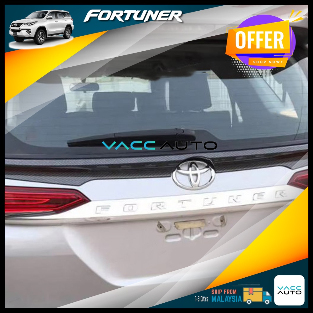 Toyota Fortuner AN150 Spoiler Carbon Fiber ABS Rear Wing Lip Spoiler Tail Trunk Roof For ...