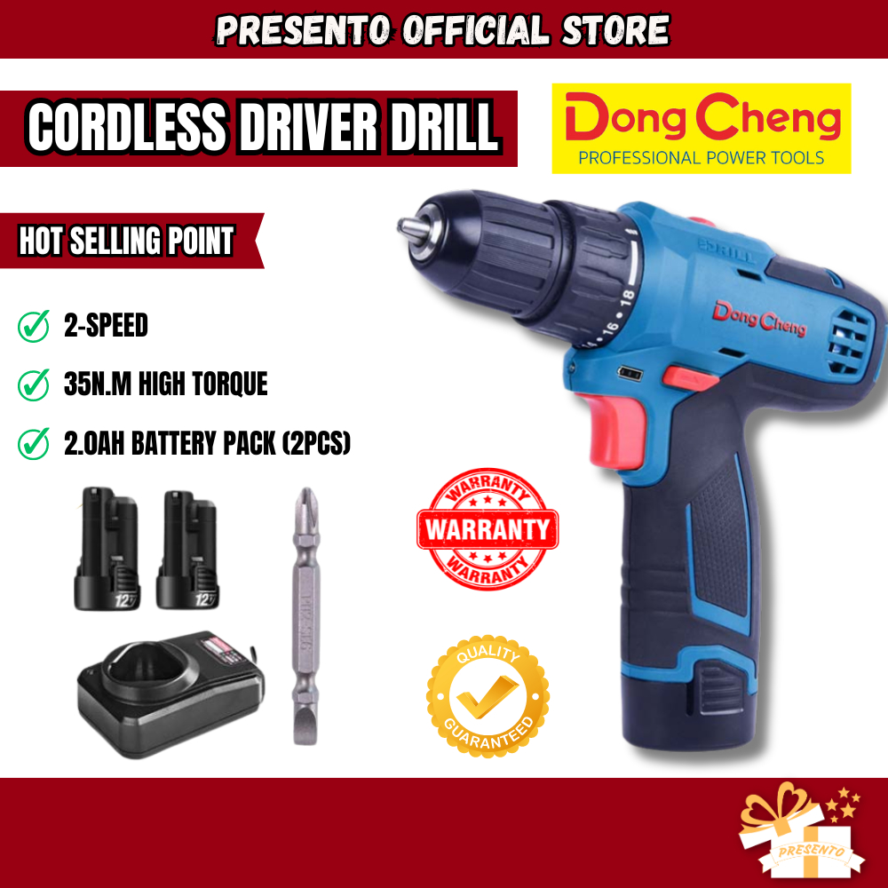ORIGINAL DONGCHENG 12V DCJZ1202E ( DCJZ1202 ) CORDLESS DRIVER DRILL ...
