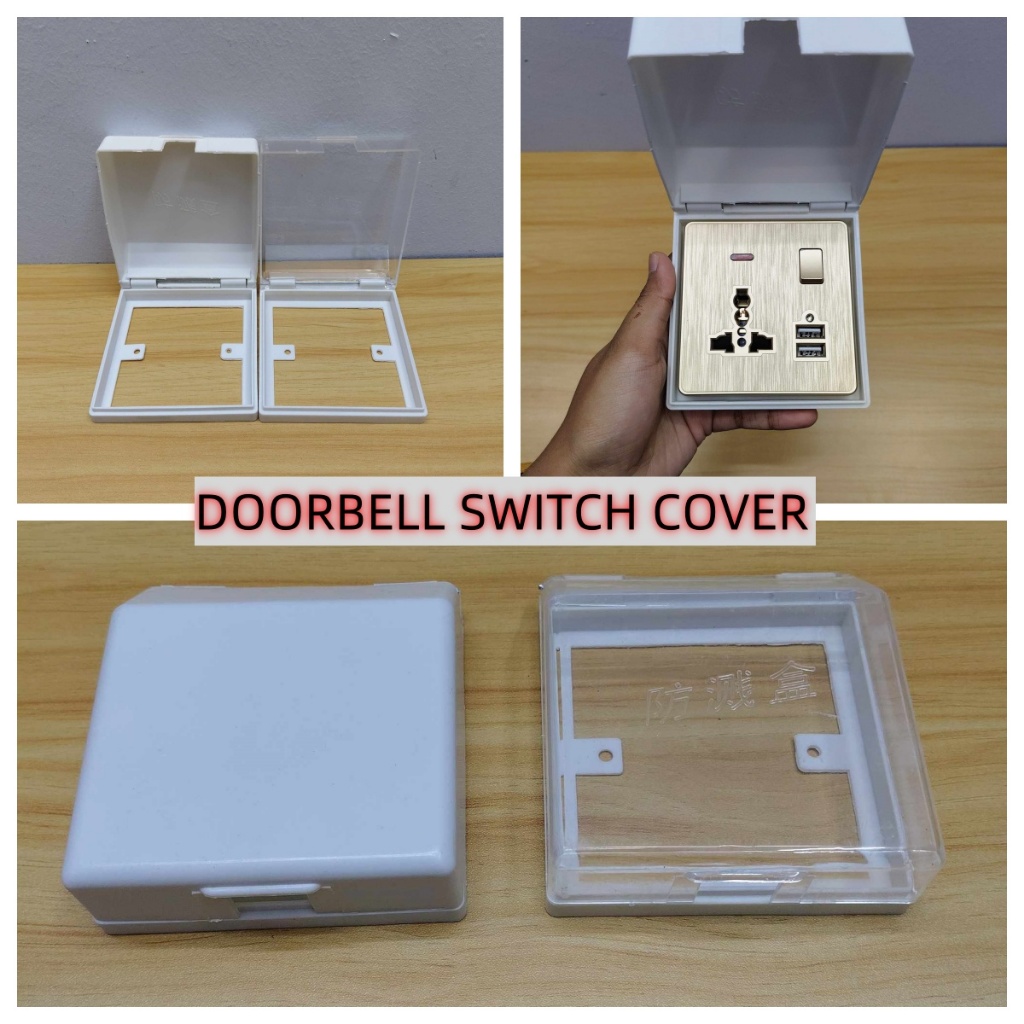 DOORBELL SWITCH COVER PROTECTIVE BOX PLUG SOCKET WATERPROOF FULL COVER ...