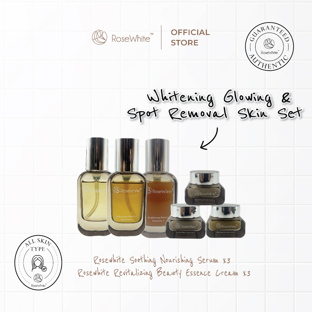 Rosewhite Whitening Glowing & Spot Removal Skin (6pcs Pigmentation Set) | Shopee Malaysia