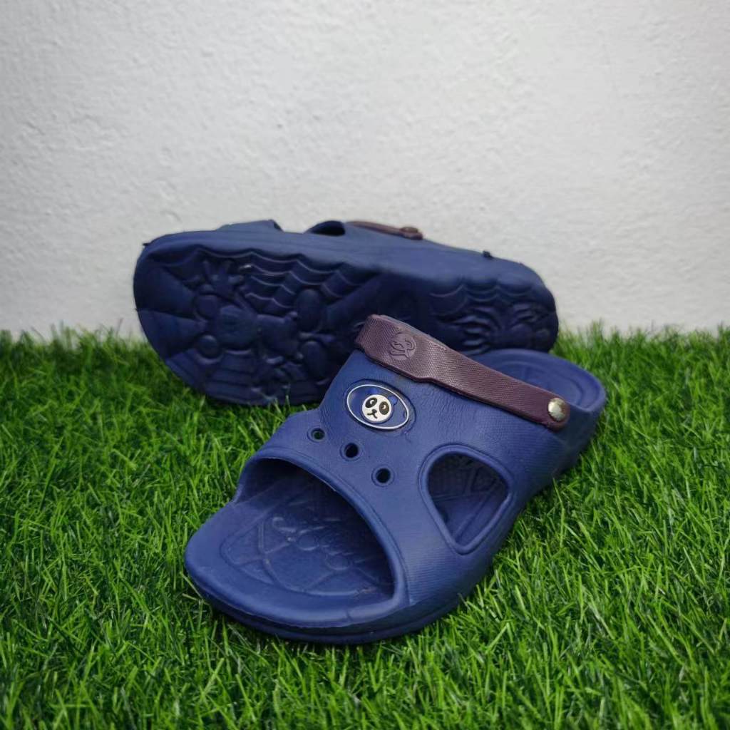 (Ready Stock) Kids All Blue And All Pink Slide Sandal (Panda) | Shopee ...