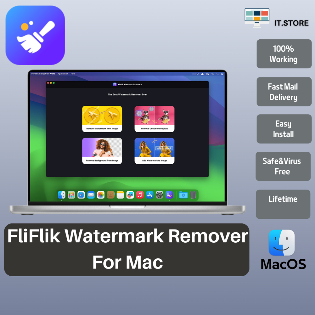 FliFlik Watermark Remover Lifetime for Intel Mac Or M1/M2/ M3 Chip ...