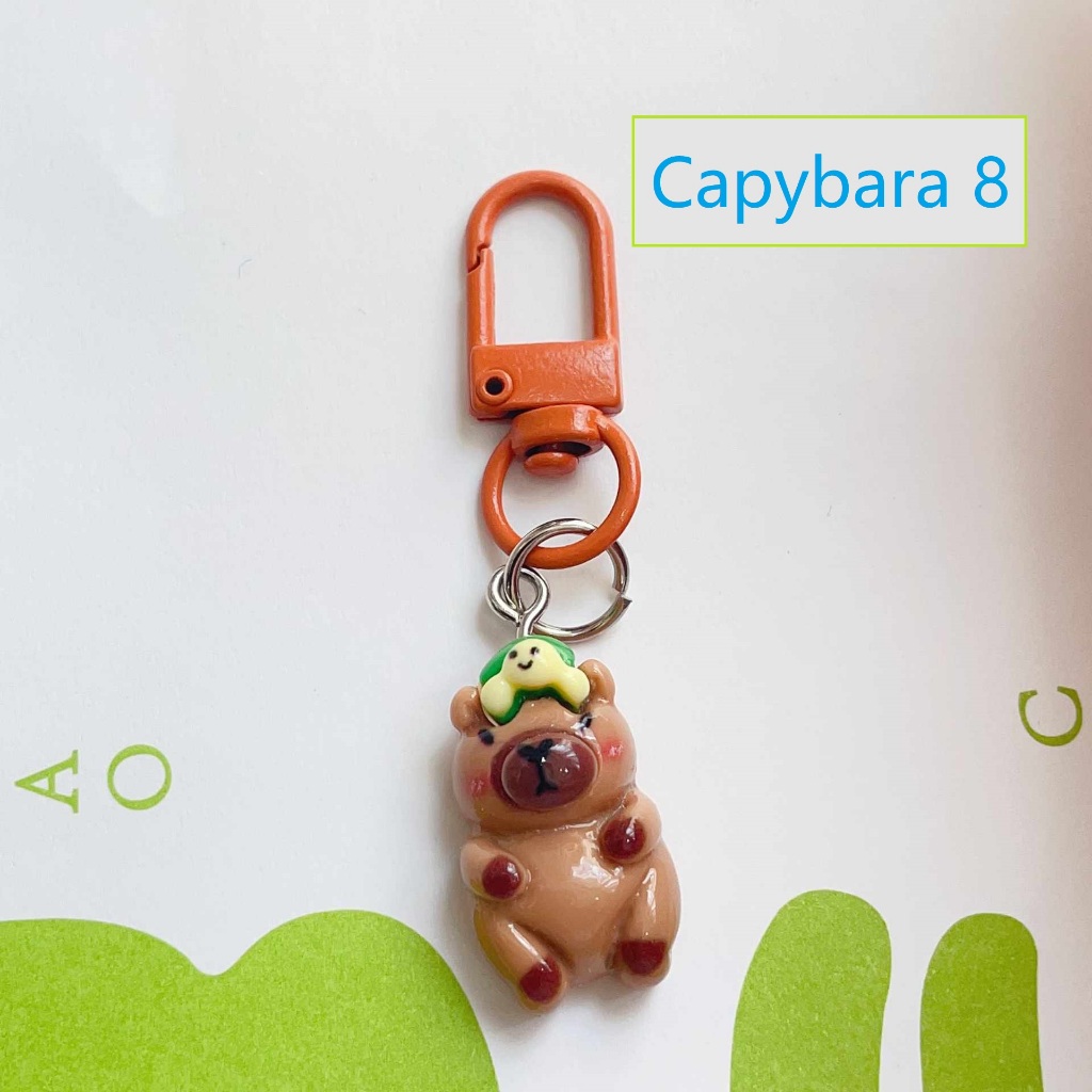 Capybara Panda Cute Keychain Student Key Chains Accessories Cartoon ...