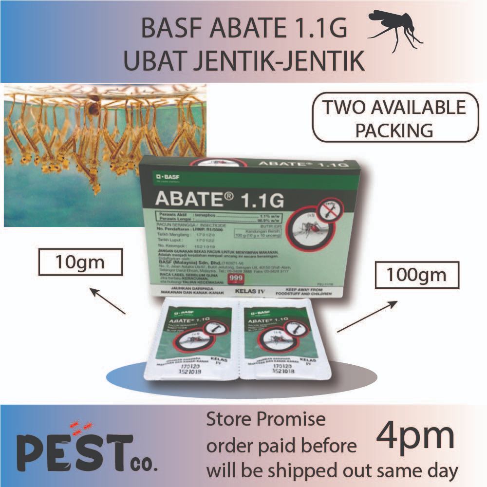 (10G & 100G)Abate Ubat jentik jentik Aedes Larvae Control Ubat Nyamuk ...