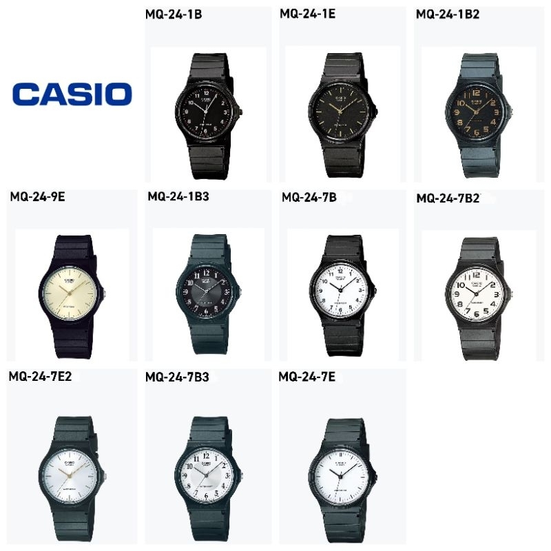 Casio MQ-24 Black Resin Band Men Youth Watch with box | Shopee Malaysia