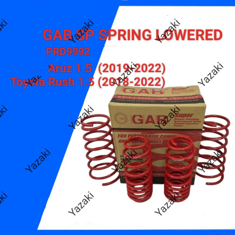 (GM-PRD9992) 1set=4pc GAB SUPER SPORT LOWERED COIL SPRING PERODUA ARUZ ...
