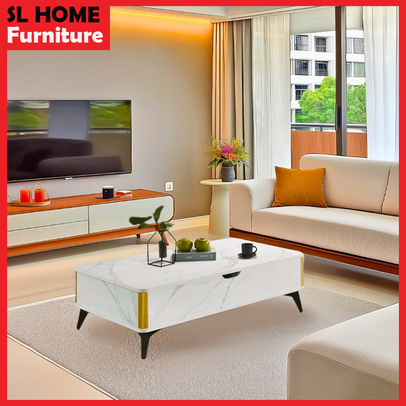 🔥SL Coffee Table Living Room With Open Storage - CT4070 | Shopee Malaysia